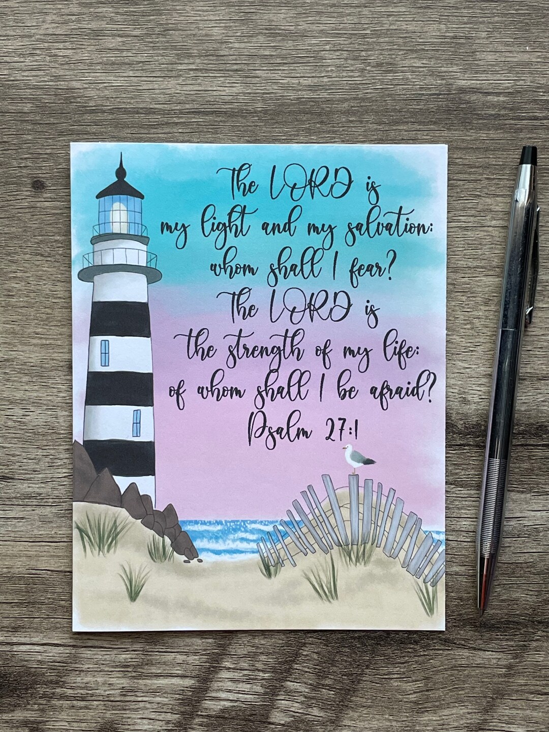 Bible Verse Scripture Greeting Cards, Lighthouse Greeting Cards, the ...