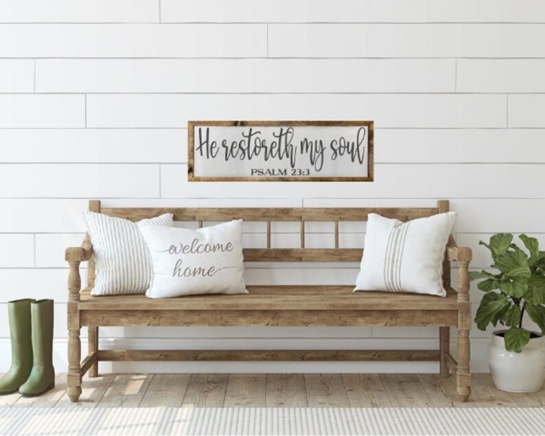 Psalm 23 Scripture Wall Art, Scripture Wood Sign, 23rd Psalm, Bible ...