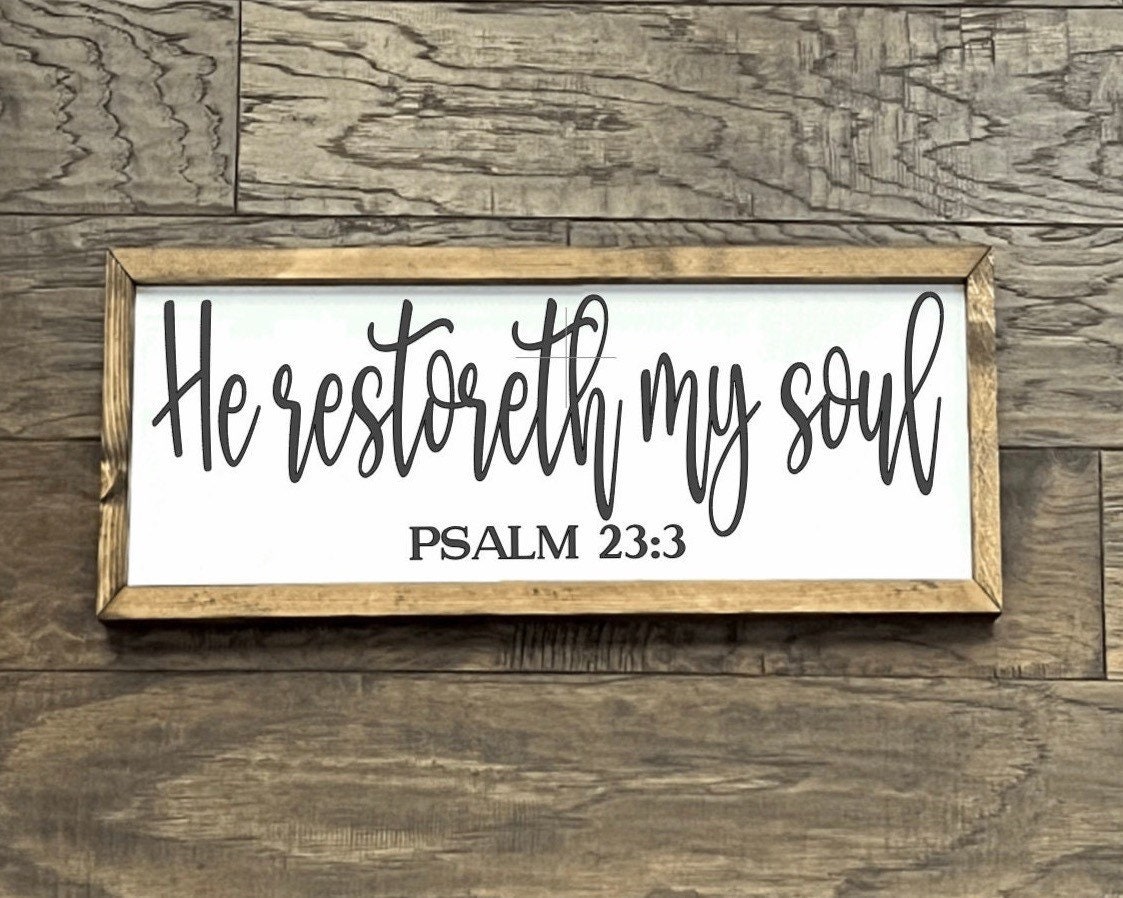 Psalm 23 Scripture Wall Art, Scripture Wood Sign, 23rd Psalm, Bible ...