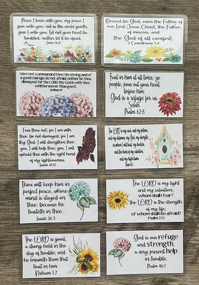 Scripture Cards small Bible Promise Cards Laminated - Etsy