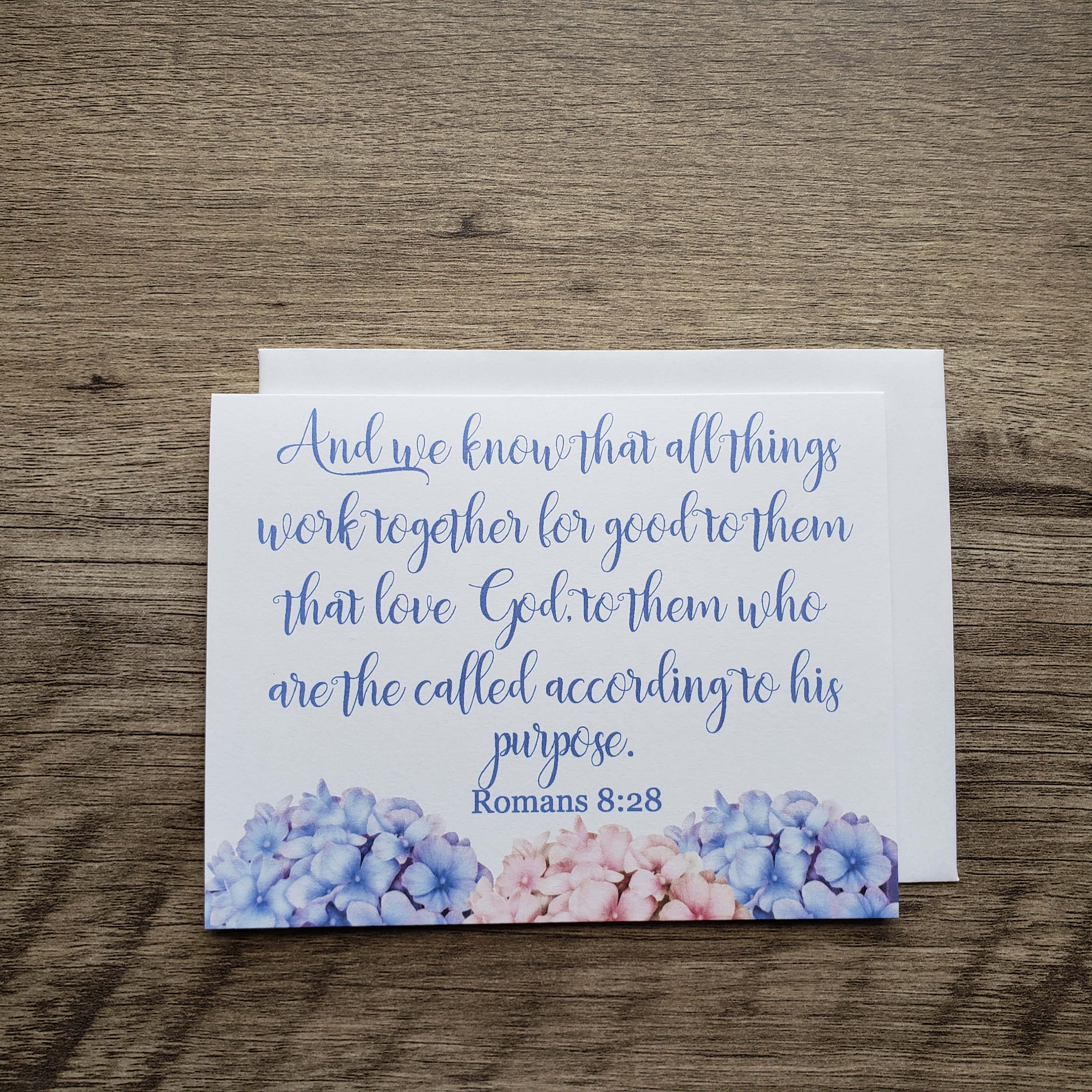 Bible Verse Scripture Greeting Cards Romans 8:28 Cards - Etsy