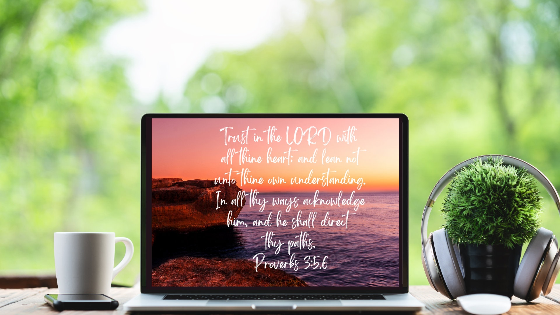 Scripture Wallpaper Screensaver, Proverbs 3:5,6 KJV Desktop Wallpaper ...