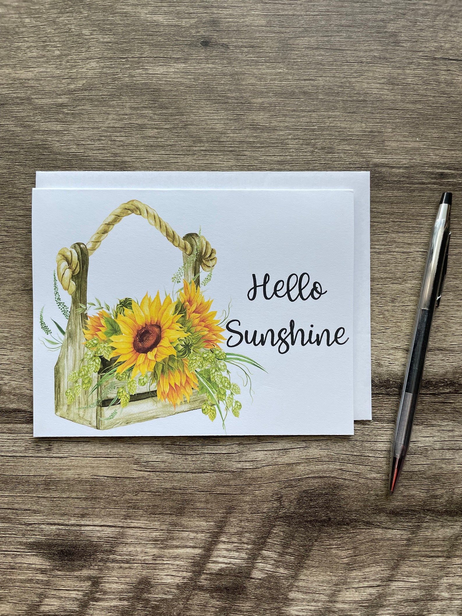 Set of 8 Sunflower Greeting Cards Sunflower Greeting Cards - Etsy