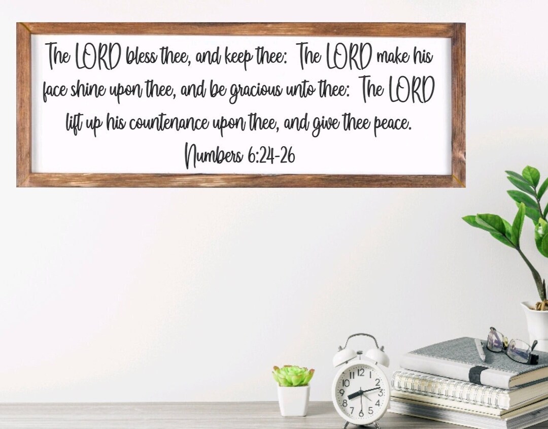 The Blessing Scripture Wall Art, Numbers 6:24-26 Sign, the Lord Bless ...