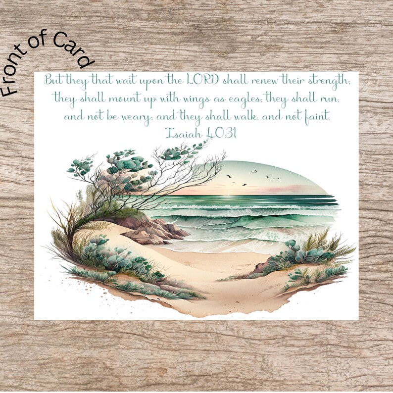 Set of 8 Bible Verse Scripture Greeting Cards, Trust in the Lord ...