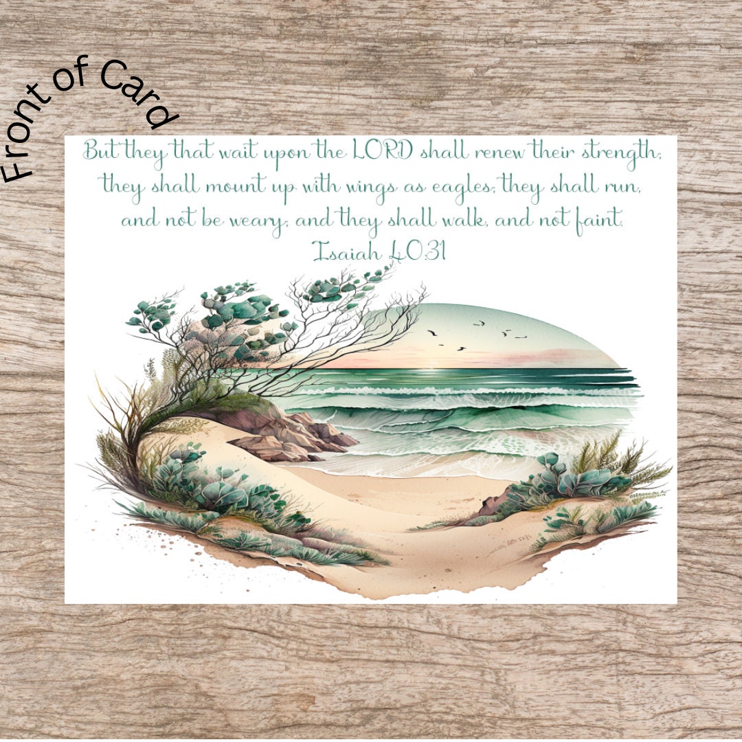 Set of 8 Bible Verse Scripture Greeting Cards, Trust in the Lord ...