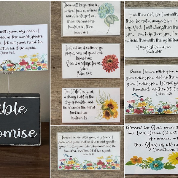 Laminated Verse Memory Cards - Etsy