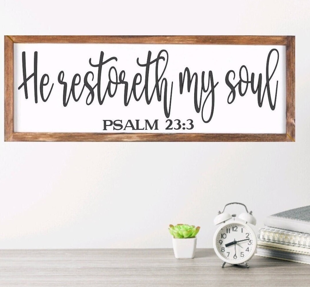 Psalm 23 Scripture Wall Art, Scripture Wood Sign, 23rd Psalm, Bible ...