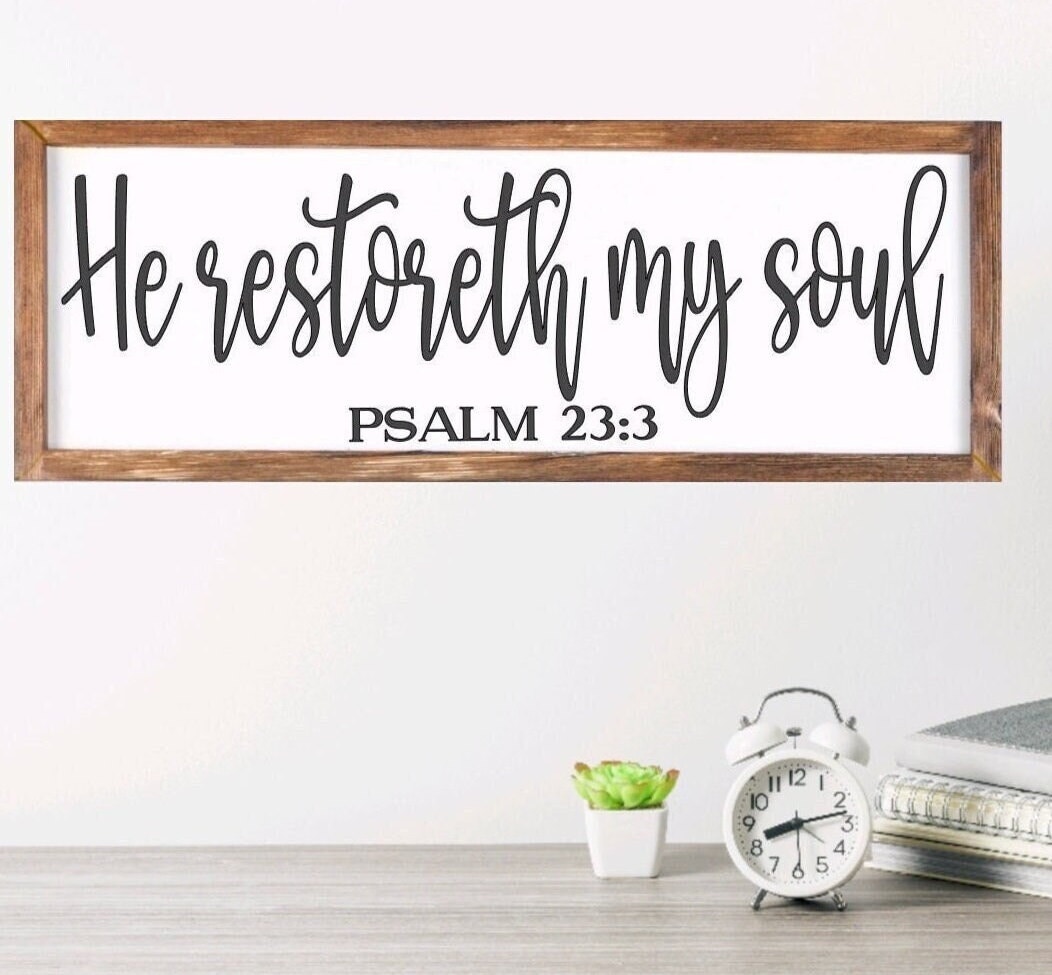 Psalm 23 Scripture Wall Art, Scripture Wood Sign, 23rd Psalm, Bible ...