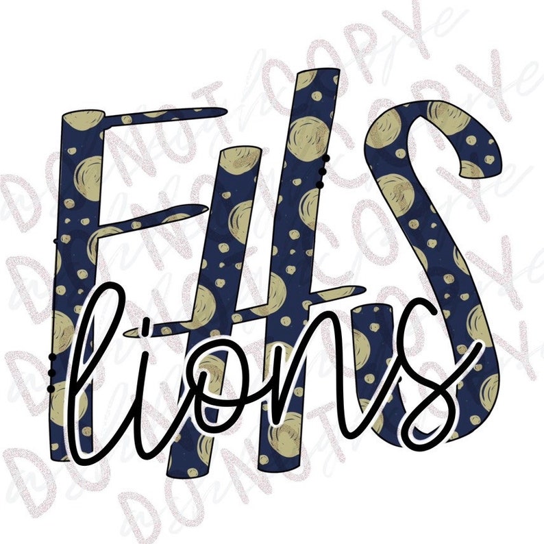 FHS Foley Lions Mascot PNG Sublimation Digital Design - Etsy