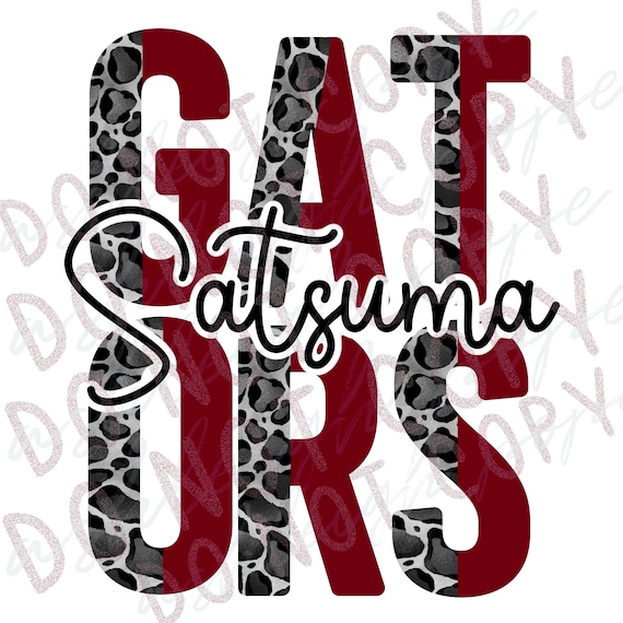 Satsuma Gators Black Leopard Mascot PNG Sublimation Digital - Etsy
