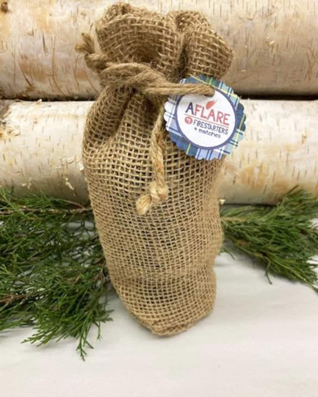 BLUE TARTAN FIRESTARTERS, Blue Winter Holiday Set of 4 Fire Starters ...