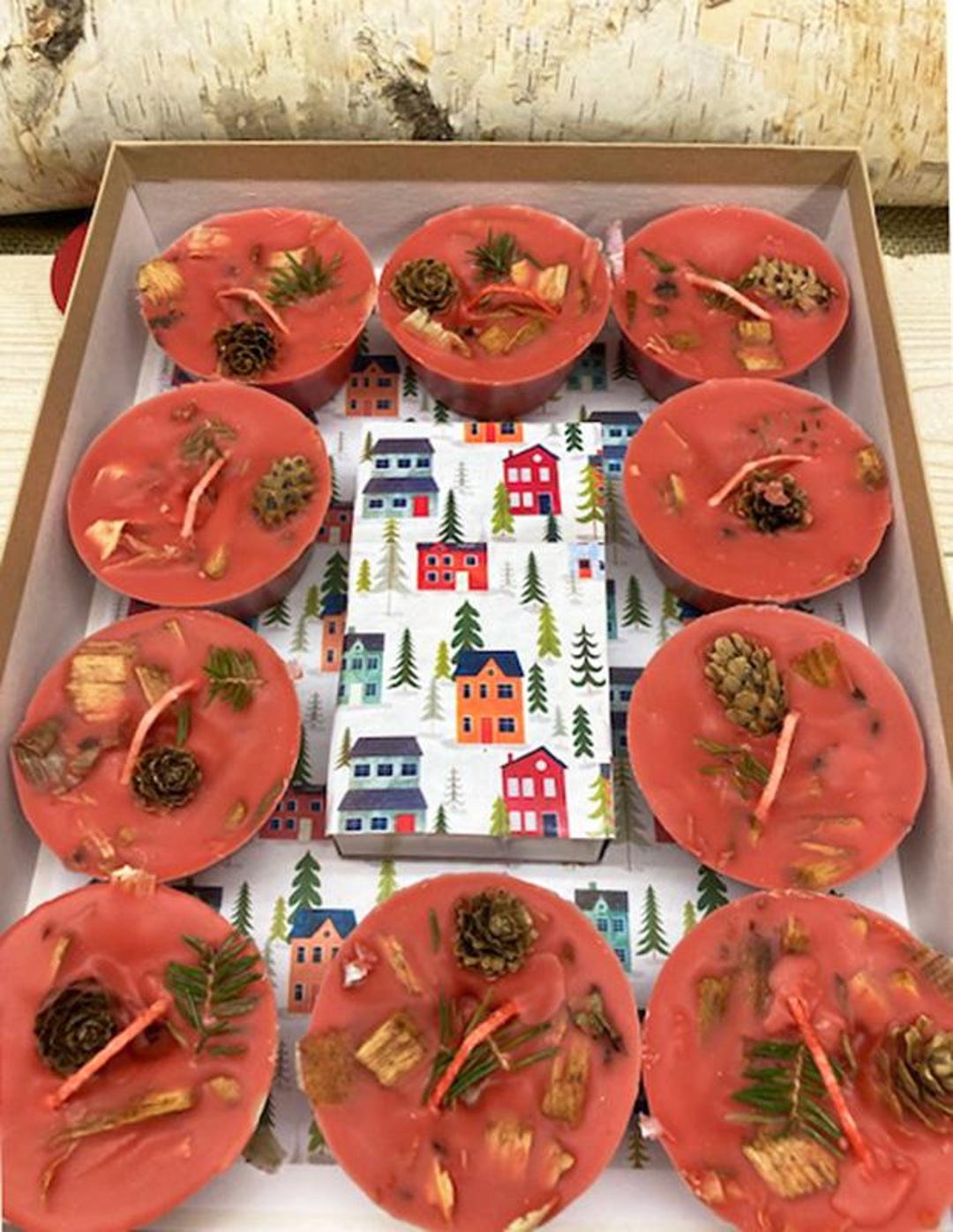 Set 10 CHRISTMAS HOLIDAY TOWN Fire Starters, Holiday Gift, Indoor ...