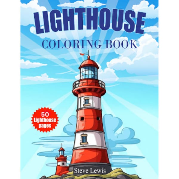 Lighthouse Coloring Book - Etsy