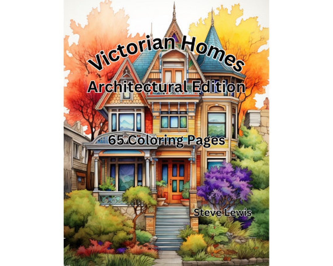 Victorian Homes Coloring Book: Architectural Edition, 65 Pages - Etsy