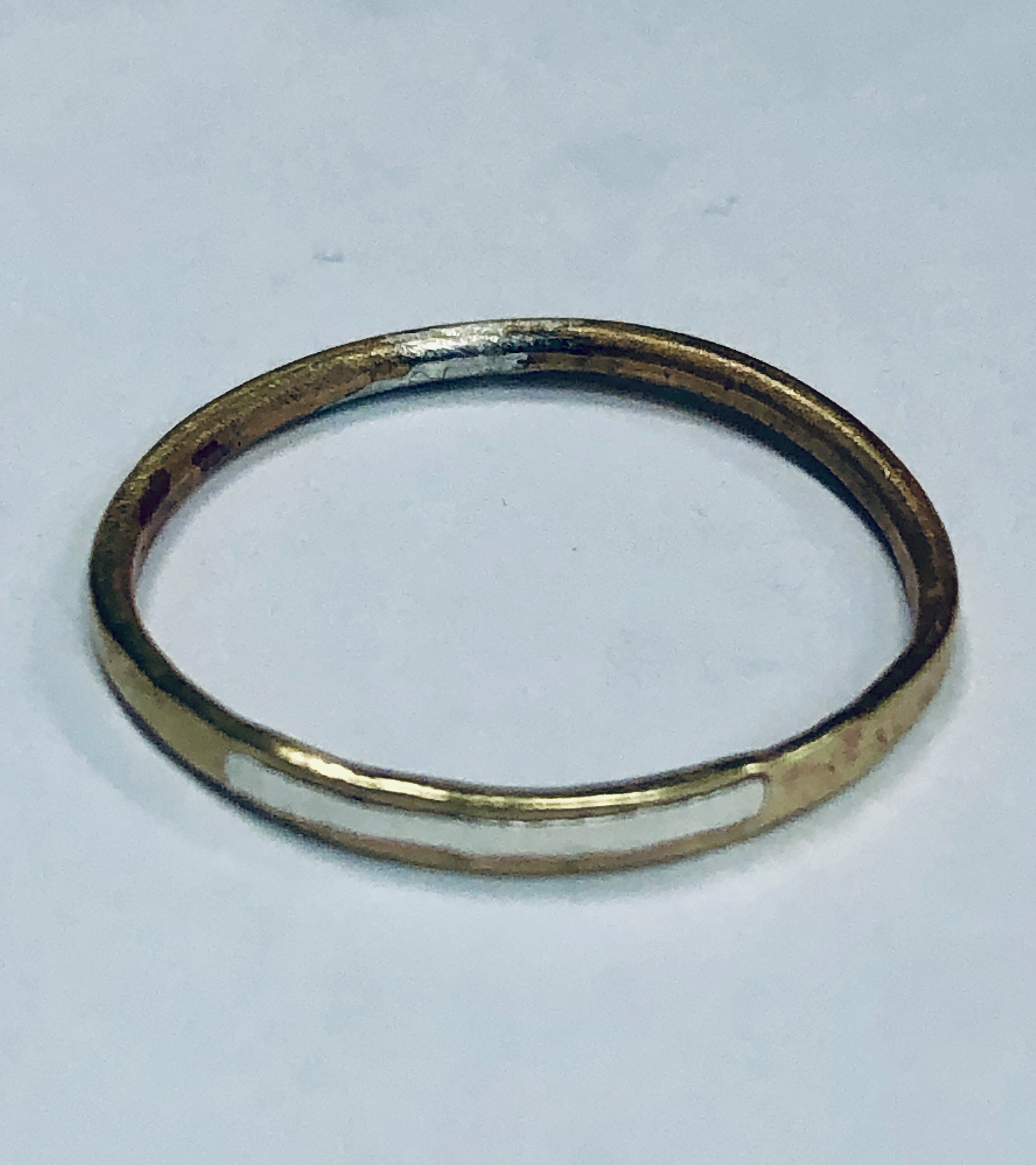 Handmade Bronze and Sterling Inlayed Ring - Etsy