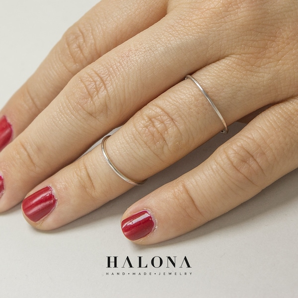 Thin Silver Ring - Etsy
