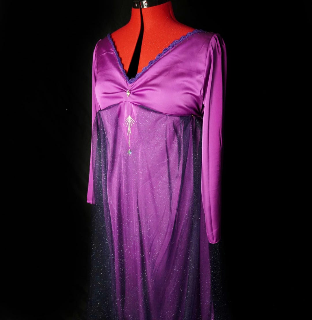Elsa-inspired Nightgown Cosplay Dress | Orchid & Midnight Blue Gown ...