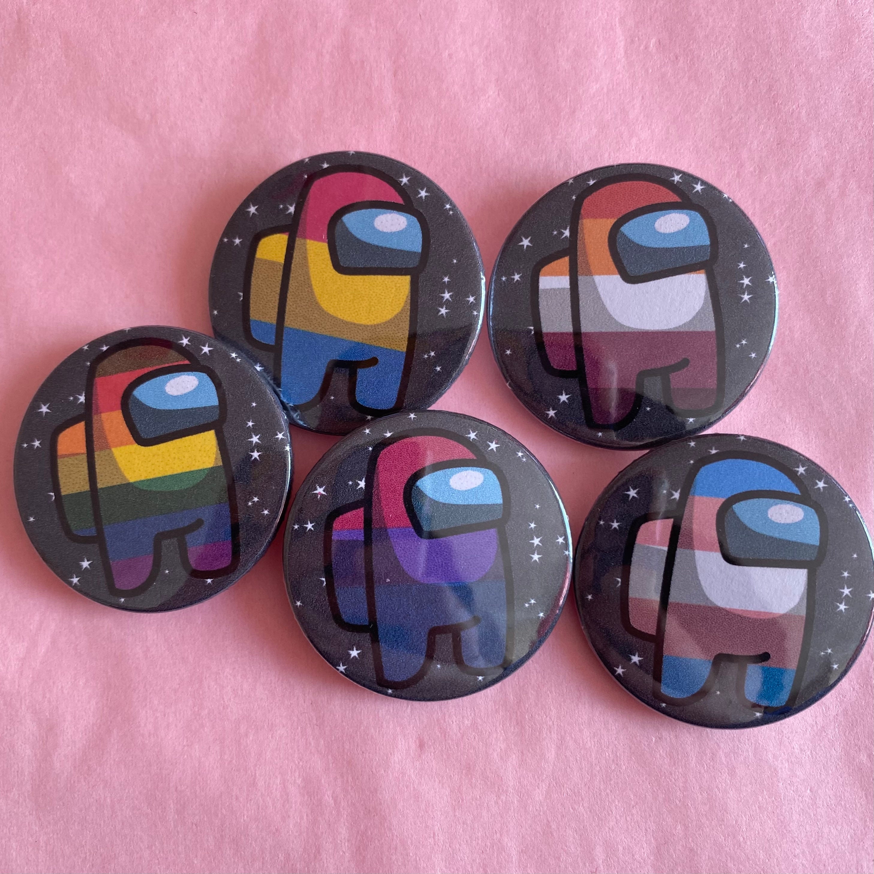 AMONG US button pin badges game | Etsy