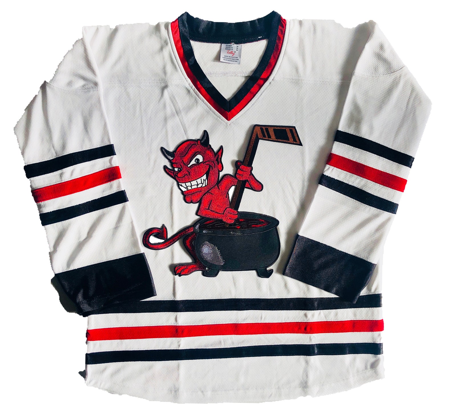 Devil Hockey Jersey – Custom Embroidered Name & Number - Etsy