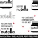 Nutella Jar SVG PNG Bundle / Nutella Lover Printable Cricut Silhouette ...