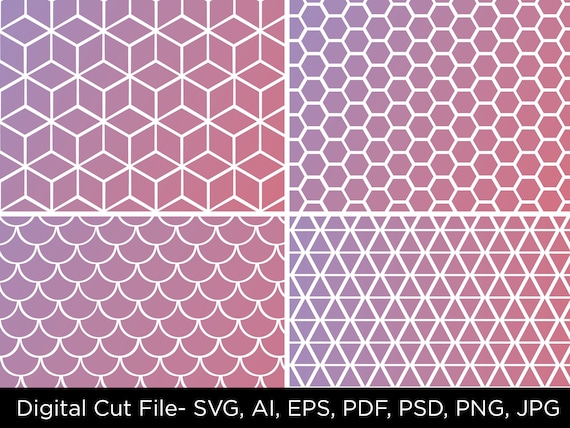 Repeat Graphic Pattern Bundle Stencil Cut File SVG PNG | Etsy