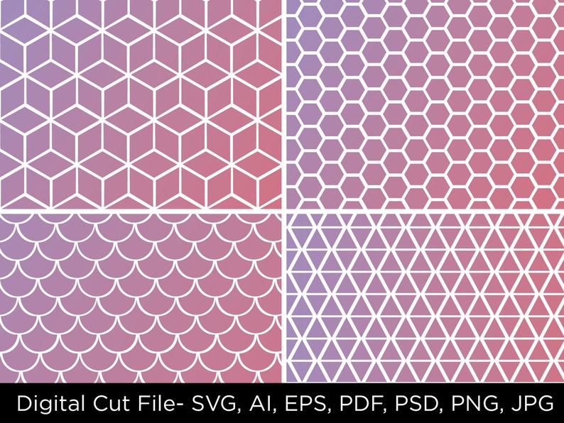 Repeat Graphic Pattern Bundle Stencil Cut File SVG PNG - Etsy