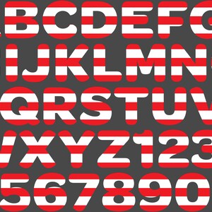 Stars & Stripes Alphabet and Numbers, 4th of July SVG Bundle, Patriotic ...