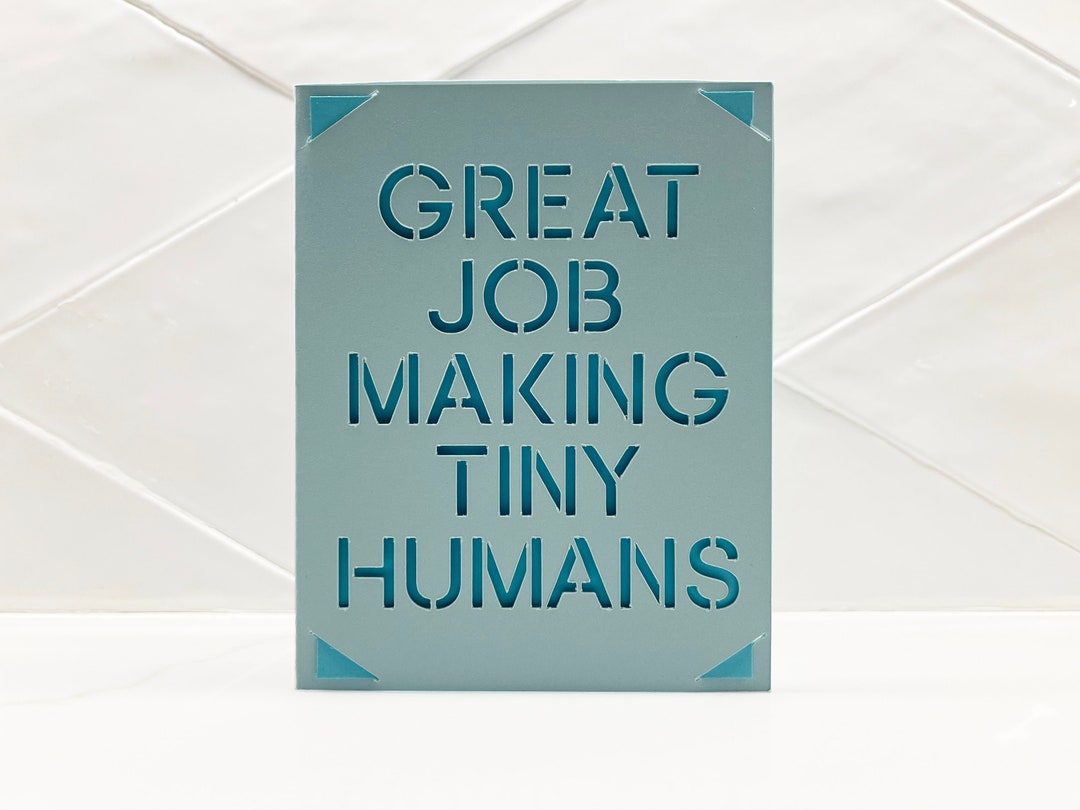 Baby Congrats Card Cut File- Great Job Making Tiny Humans/ Cricut or ...