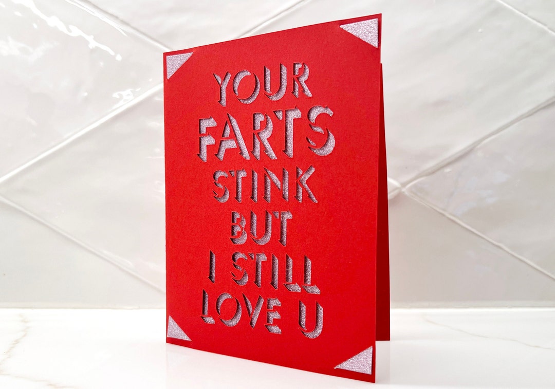 Your Farts Stink but I Still Love You- Valentine Card or Anniversary ...