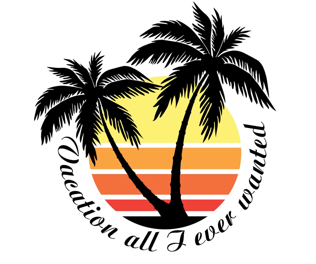 Vacation Palm Tree SVG Bundle/ PNG Clip Art Cricut Silhouette - Etsy