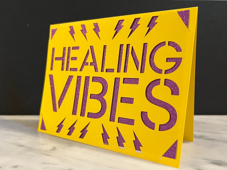 Get Well Card Cut File "healing Vibes"/ Cricut or Cricut Joy Insert ...