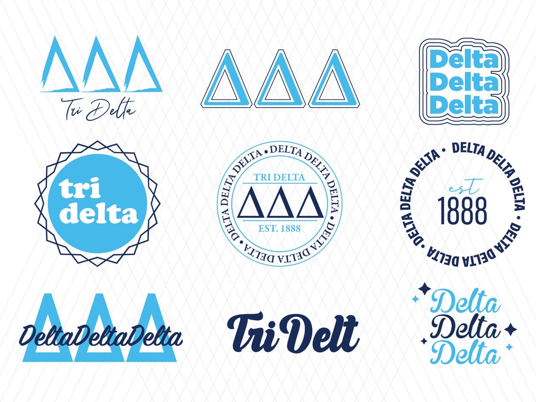 Delta Delta Delta - 9 Digital Designs SVG PNG Bundle for Cricut ...