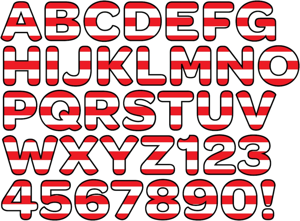 Stars & Stripes Alphabet and Numbers, 4th of July SVG Bundle, Patriotic ...