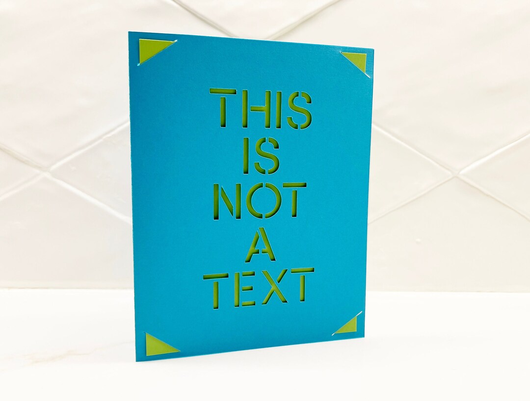 This is Not a TEXT Card / Cricut or Cricut Joy Insert Card Easy Corner ...