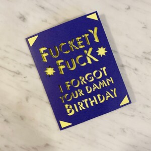 Belated Birthday Card Cut File With Profanity / Cricut or Cricut Joy ...
