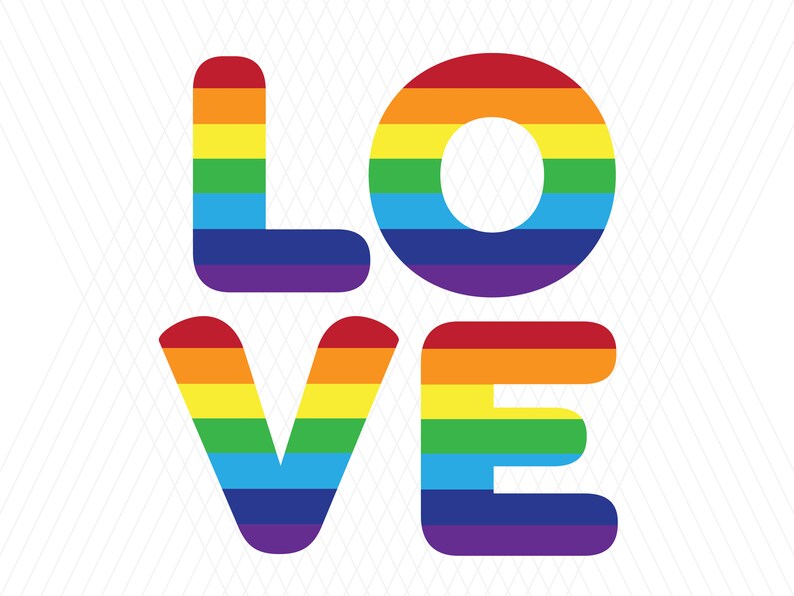 Rainbow Stripe Letters Alphabet Numbers and Hearts SVG PNG - Etsy