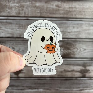 Very Demure, Mindful & Spooky Ghost Sticker Cutesy Halloween Witchy ...