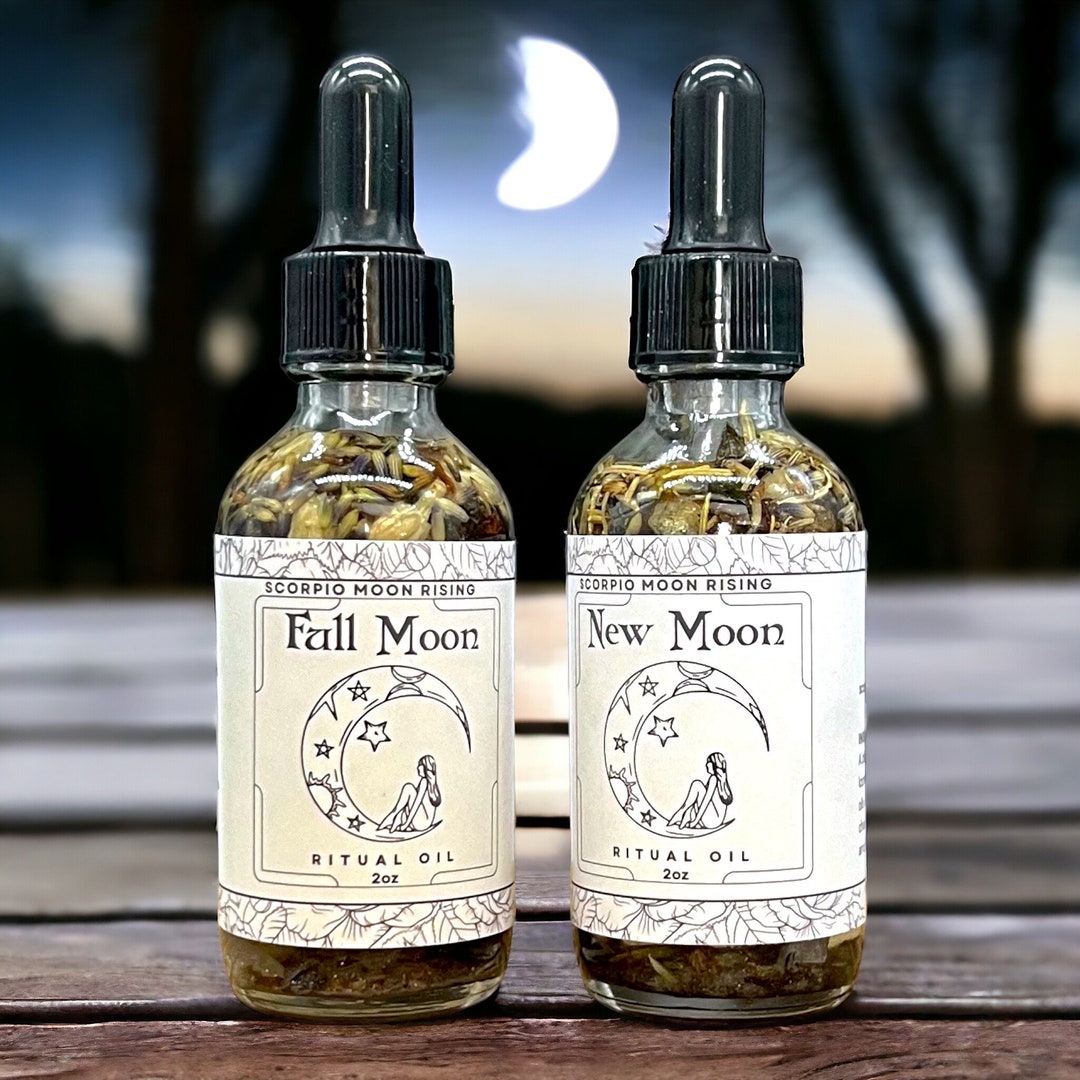 Full & New Moon Ritual Oil Bundle • Manifestation Magic for Witchcraft ...