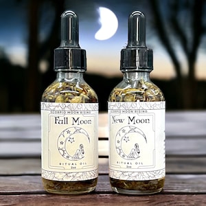 Full & New Moon Ritual Oil Bundle • Manifestation Magic for Witchcraft ...