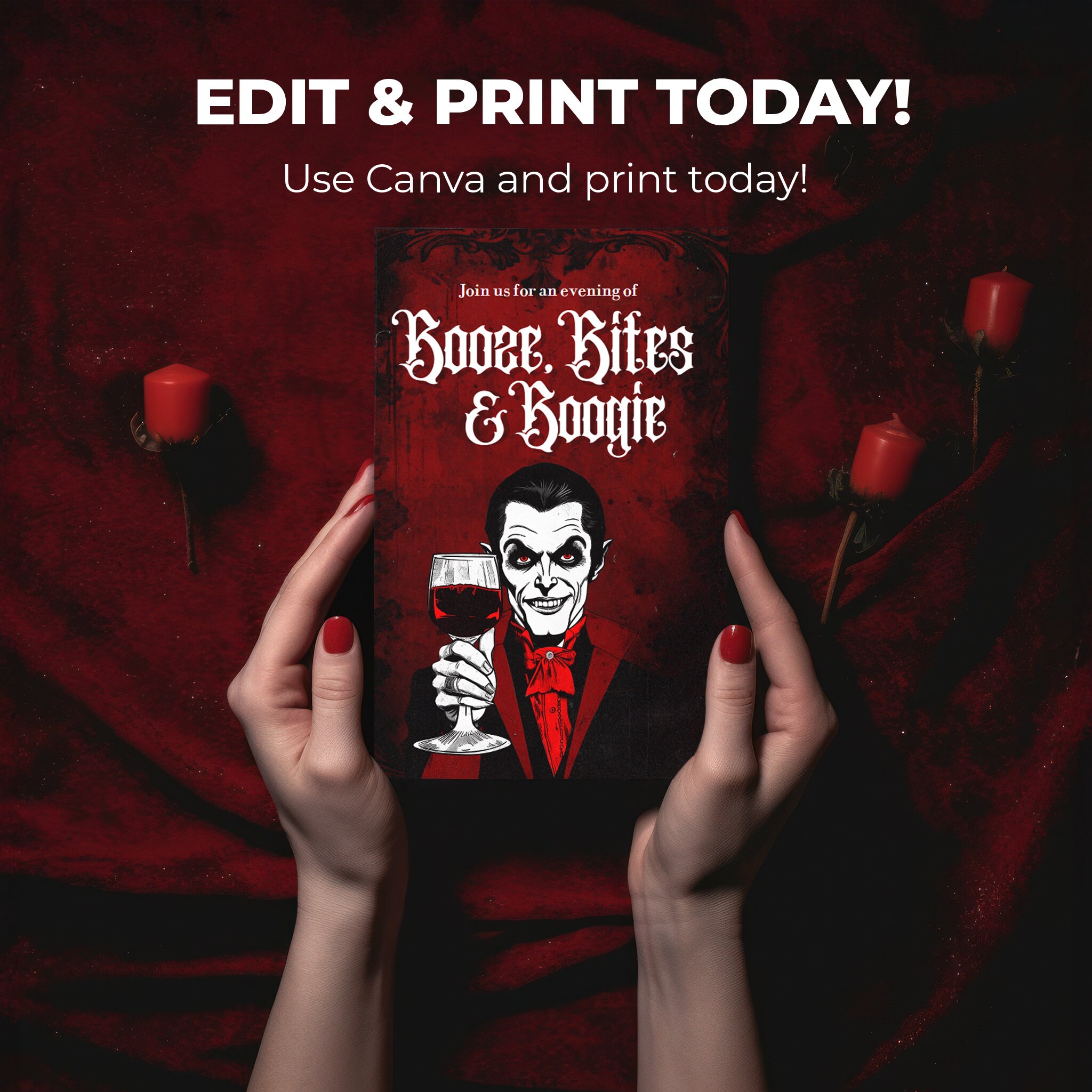 Vampire Party Invitation, Costume Party, Halloween Party Invitation ...