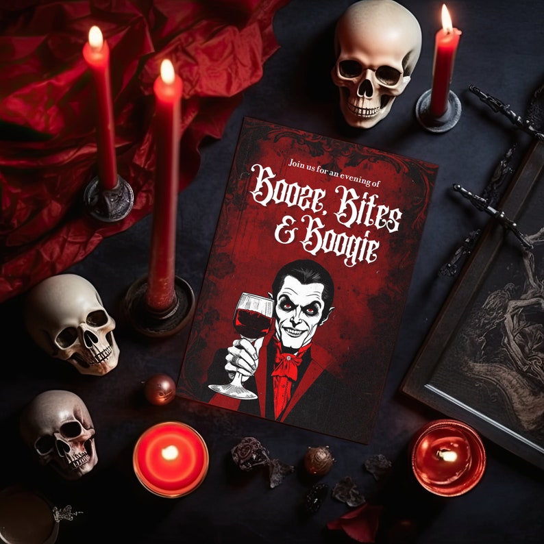 Vampire Party Invitation, Costume Party, Halloween Party Invitation ...