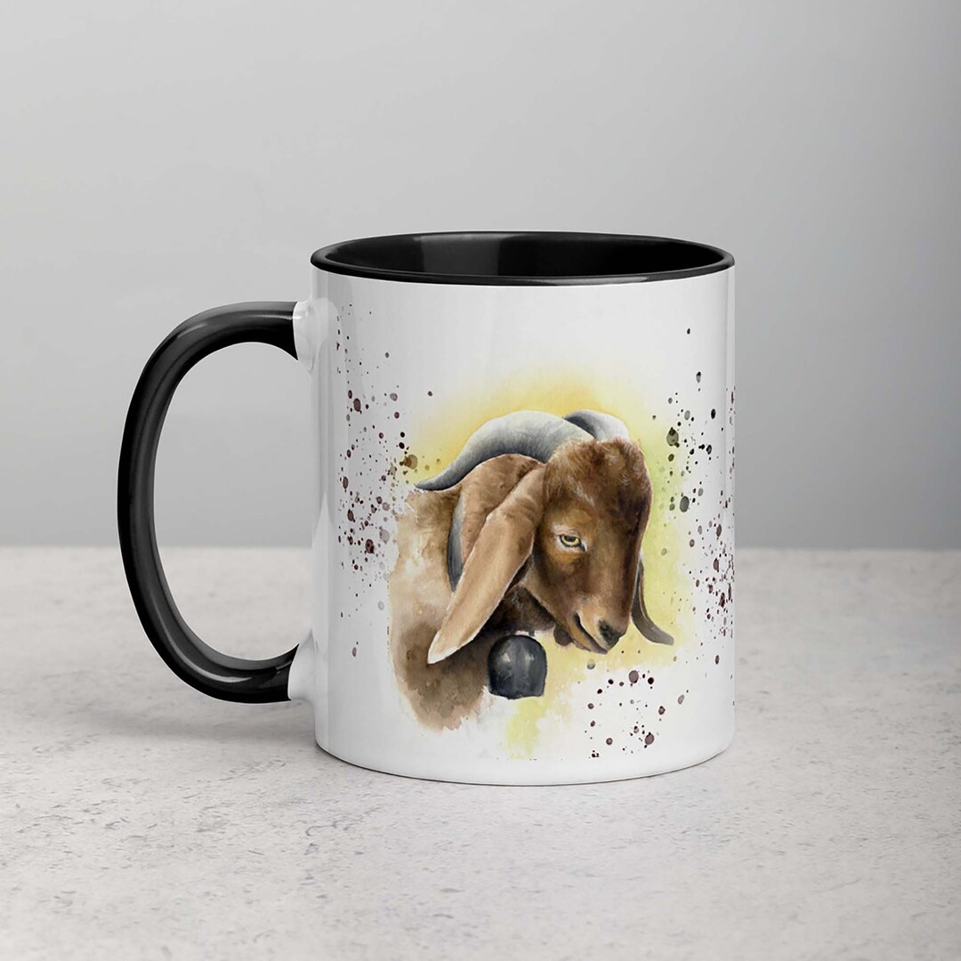 Goat Mug Goat Personalized Coffee Mug Goat Cup Gift by Robine Art Shop ...