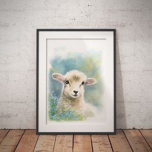 Lamb Watercolor Print Wall Art Painting Gift Idea - Etsy