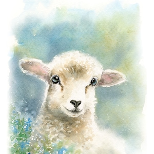 Lamb Watercolor Print Wall Art Painting Gift Idea - Etsy