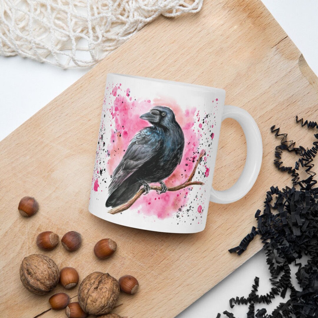 Raven Mug Raven Coffee Mug Crow Coffee Cup Raven Cup - Personalized ...