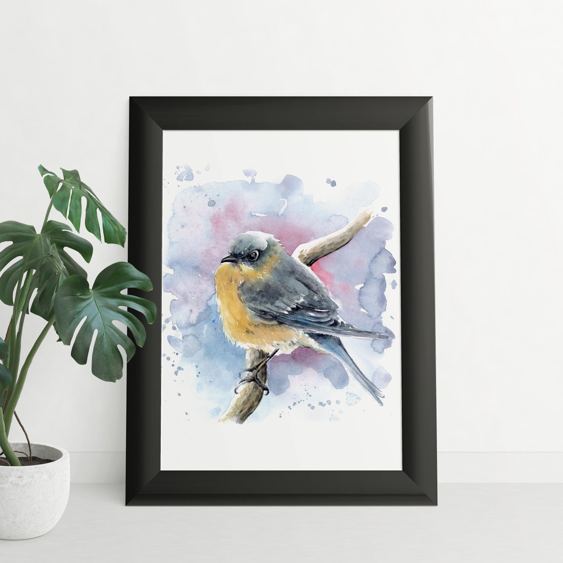 Blue Tit Bird Watercolor Print Wall Art Painting - Etsy