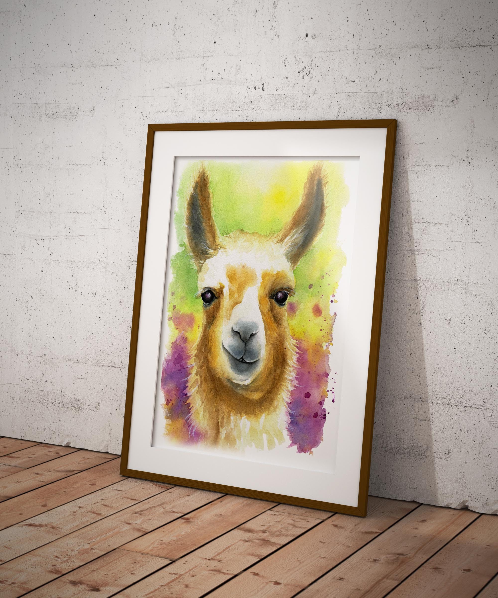 Llama Wall Decor Watercolor Painting Wall Art Prints - Etsy