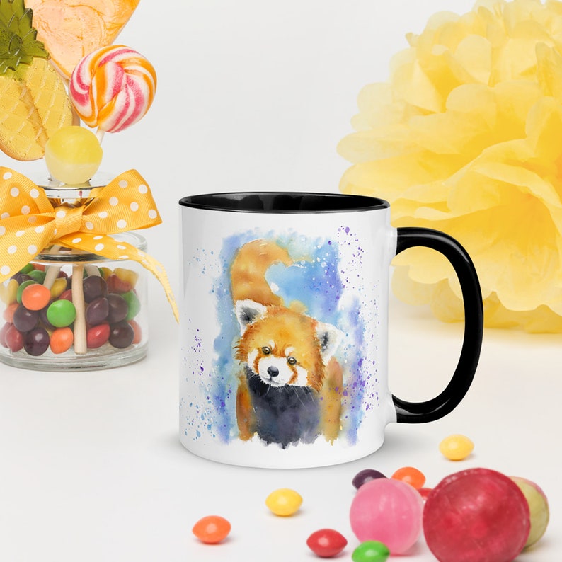 Red Panda Ceramic Mug Original Red Panda Custom Mug Coffee Mug Art Gift ...