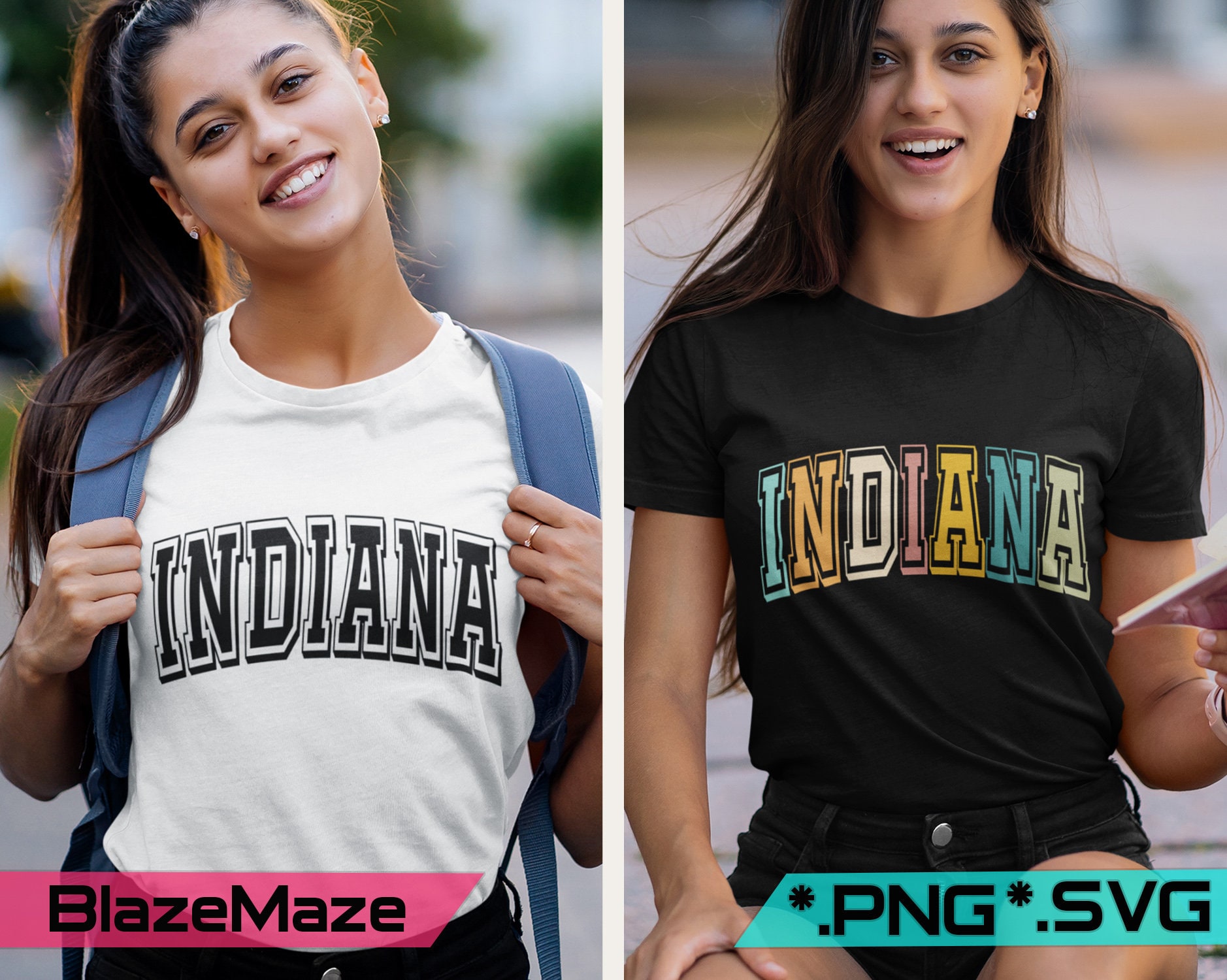 Indiana Svg Png IN Files Indiana State USA Shirt Sublimation - Etsy